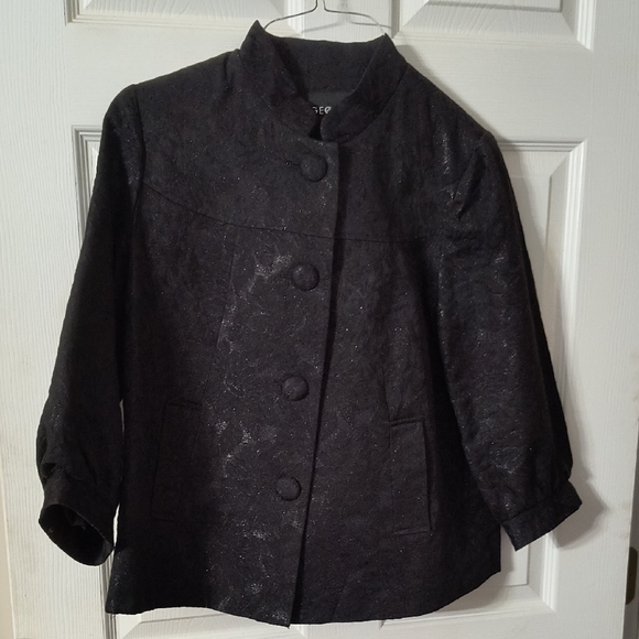George | Jackets & Coats | George Black Blazer With Mandarin Collar ...